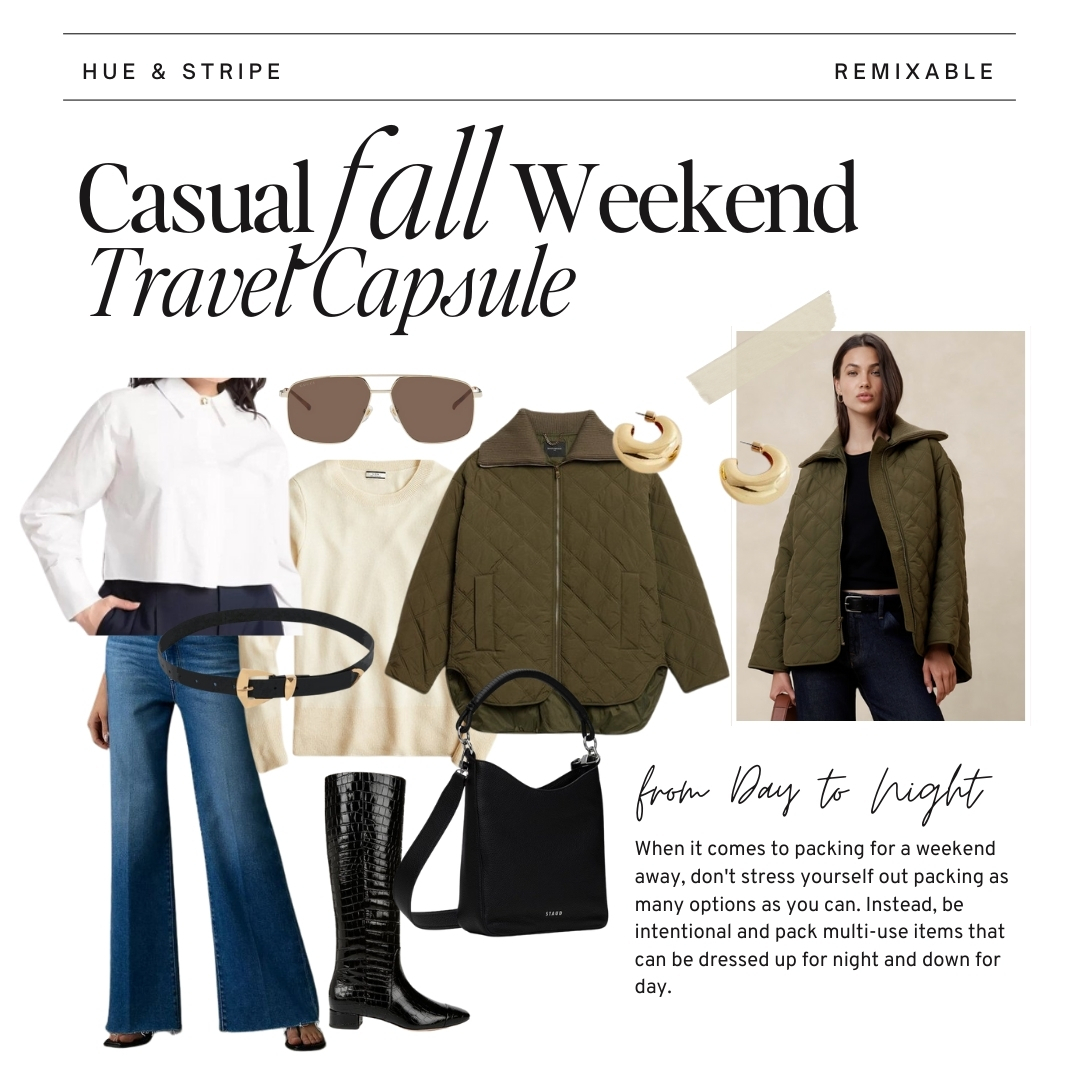 Casual Fall Weekend Away | Hue & Stripe